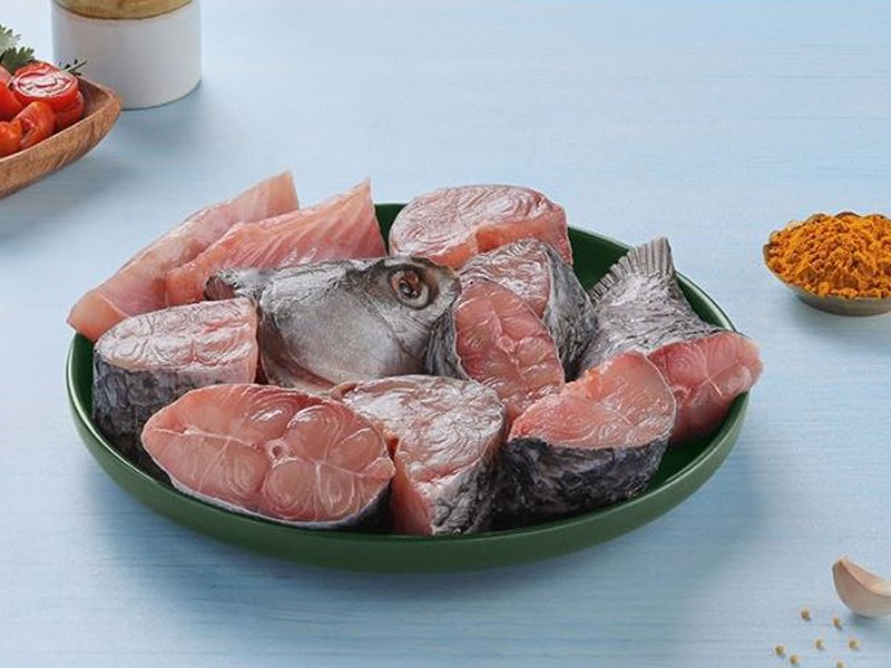 Fresh Today - Deshi Kalibaush Fish (Size: 2kg.) Steaks Include Head.